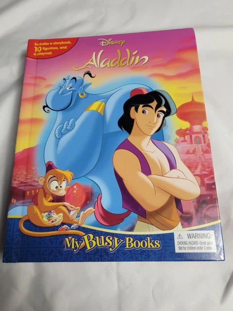 PHIDAL PUBLISHING MY Busy Books Disney Aladdin Storybook 10 Figurines ...
