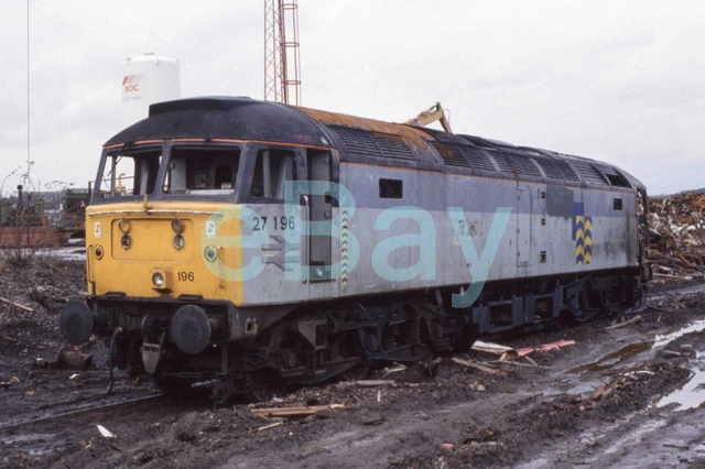 35MM RAILWAY SLIDE of Class 47 47196 @ Coopers Metals Copyright to ...