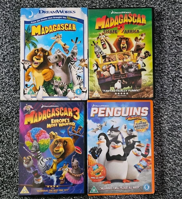 MADAGASCAR: THE COMPLETE Collection DVD & Penguins of Madagascar FREE ...