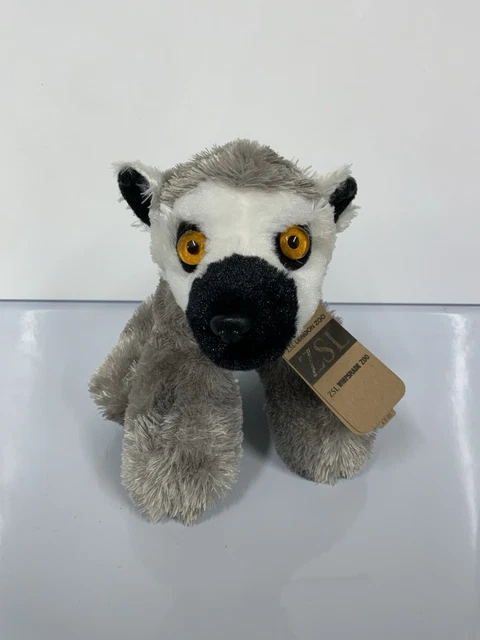 ZSL LONDON ZOO Plush Lemur Soft Toy Jungle Wild Animal Beanie 20cm NEW ...