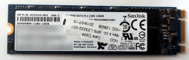 SANDISK SD9SN8W128G1102 128GO SSD M.2 teste et formate a 100% EUR 19,00 ...