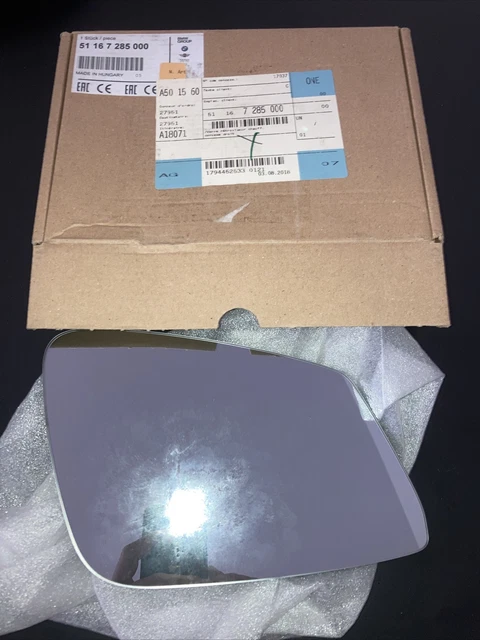 VERRE RÉTROVISEUR CHAUFFANT Droit BMW OEM 51167285000 7285000 7 285 000 ...