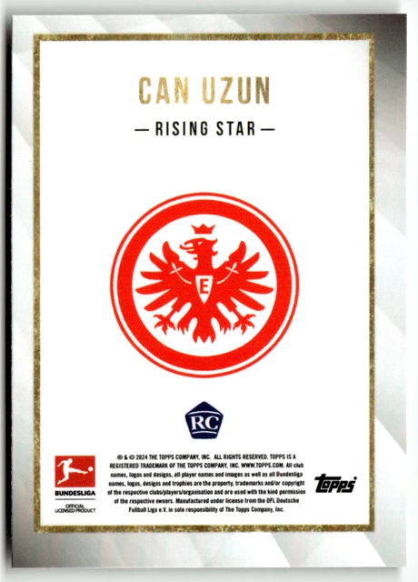 TOPPS SUMMER SIGNINGS Bundesliga 2024 Can Uzun Rookie Rising Star EUR 2 ...