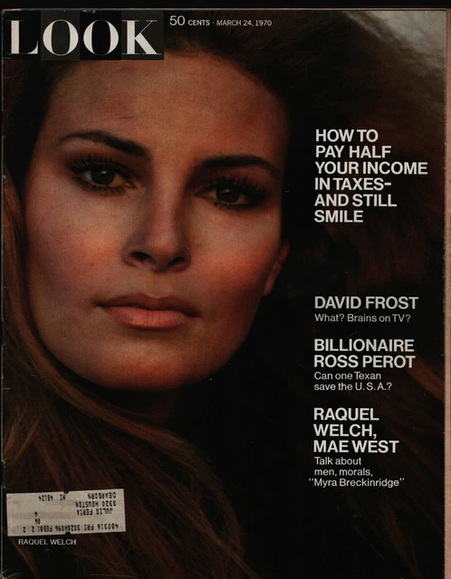 LOOK MAGAZINE MARCH 24 1970 David Frost Raquel Welch Mae West ...