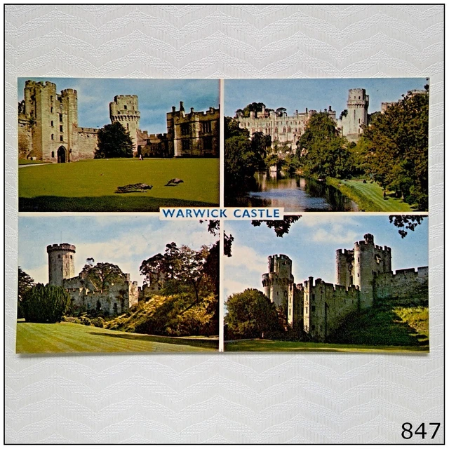 WARWICK CASTLE 4 Views Postcard (P847) $5.00 - PicClick AU