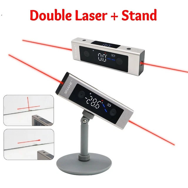 LASER LEVEL LINE Digital Inclinometer Protractor Angle Ruler Laser ...