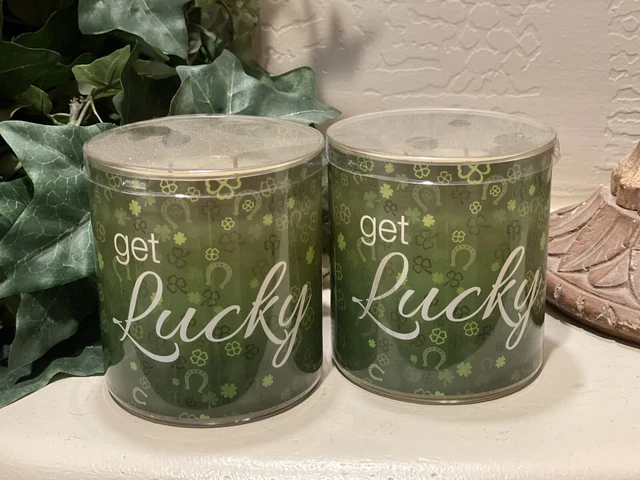 2 LEMON 🍋 Ice “Get Lucky 🍀 “ Gold Canyon Candles-St Patty’s Day -NEW £ ...