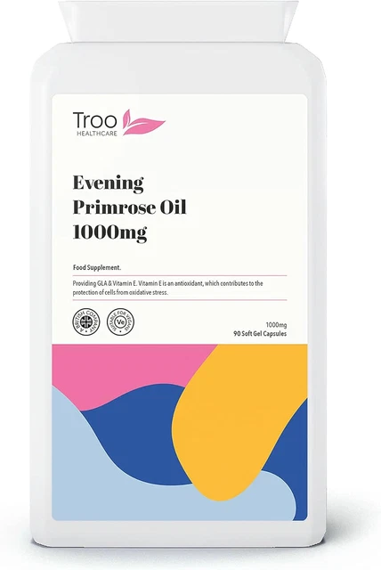TROO VEGAN EVENING Primrose Oil Capsules 1000Mg - 90 Softgels in ...