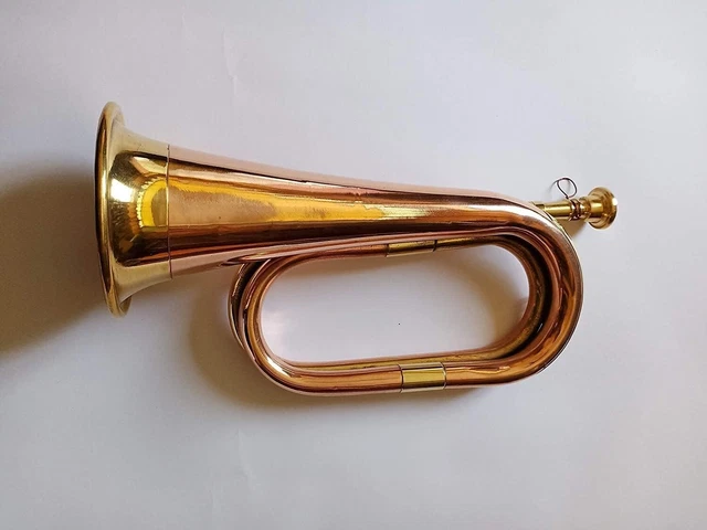 MILITARY SCOUT CAVALRY Brass Copper Bugle Vintage British Scout & Army ...