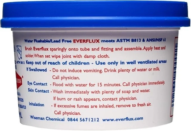 EVERFLUX WATER SOLUBLE Flux Paste 250ml £12.94 - PicClick UK