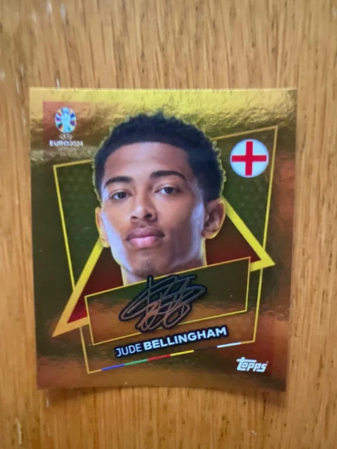 TOPPS EURO 2024 Sticker RARE Jude Bellingham Signed + RARE England ...