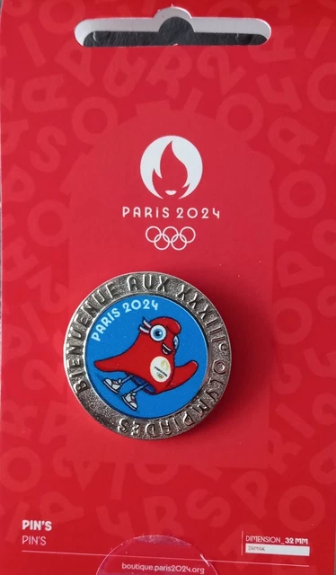 Pins Jo Paris 2024 Jeux Olympiques Mascotte Olympiades France Eur