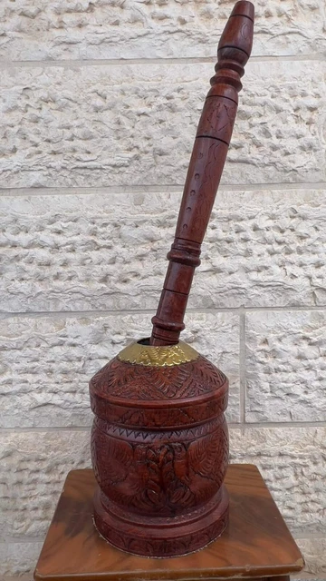 ANTIQUE ARAB BEDOUINS Al-Mehbash Wood Coffee Machine £1,791.04 ...