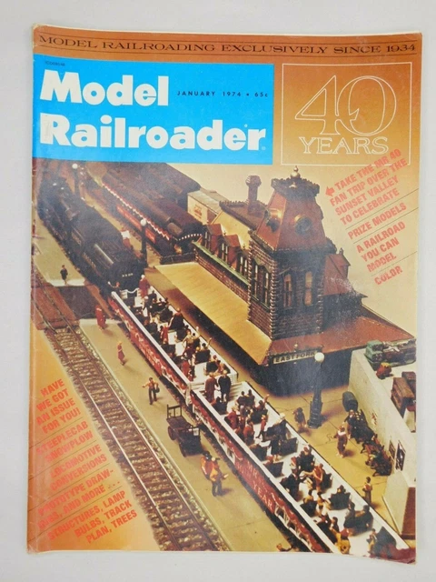 MODEL RAILROADER TRAINS Pacific Railway Tenshodo Roco JAN 1974 Vintage ...