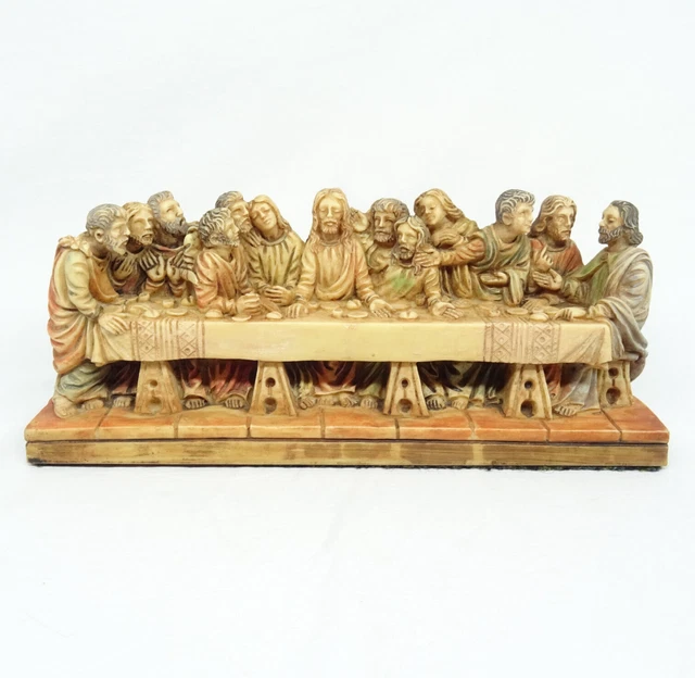 VINTAGE THE LAST Supper Jesus Christ The Apostles Scupture by A ...