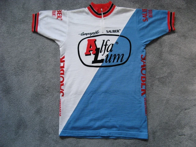 ALFA LUM SAUBER Campagnolo Vintage Cycling Jersey Maillot Moser Maglia L`eroica £89.99 - PicClick UK