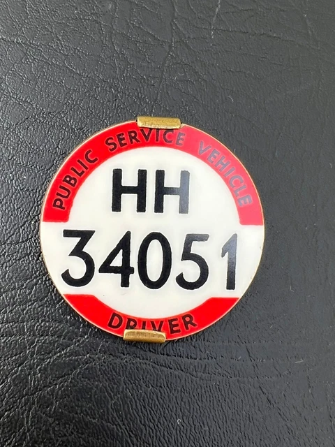 PSV PUBLIC SERVICE Vehicle Bus Coach Driver Cap Uniform Badge HH 34051 ...