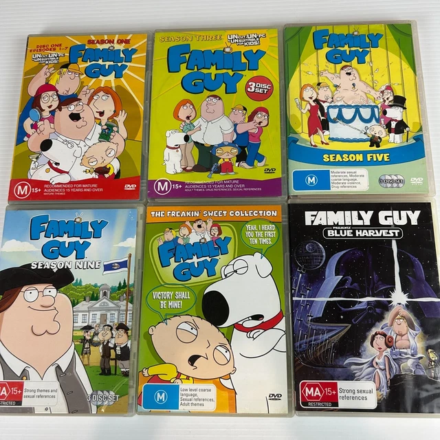 8 X FAMILY Guy DVD Bundle Inc. Seasons 1 3 5 7 9 + Blue Harvest Stewie ...