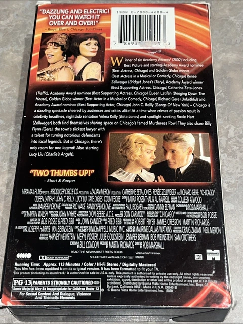 CHICAGO RENEE ZELLWEGER Richard Gere VHS ***TESTED*** £3.54 - PicClick UK