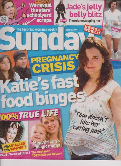 NOW SUNDAY MAGAZINE 26 mars 2006, Katie Holmes, Sammy Winward, Michelle ...