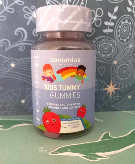 NOVOMINS KIDS TUMMY Gummies 30 Strawberry Gummies £7.95 - PicClick UK