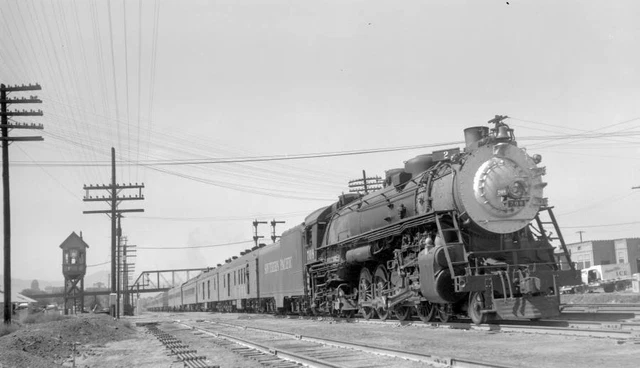 SP SOUTHERN PACIFIC Railroad Train, Engine No 708, Type 4-8-4 Old Train ...