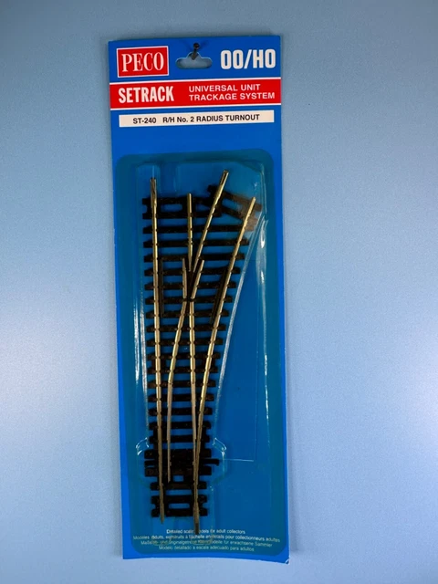 PECO SETRACK 00/HO St-240 No.2 Radius Right Hand Turn Out $19.34 ...