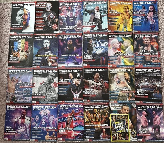 COLLECTION X24 WRESTLING Magazines Wrestletalk Inside The Ropes AEW WWE ...
