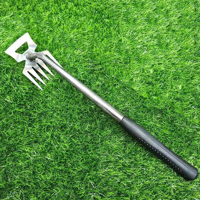 MULTI-PURPOSE GARDEN TOOL Carbon Steel Hand Weeder Rake for Easy Weed ...