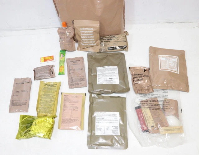 GENUINE BRITISH ARMY Ration Pack 24 hour Camping Bushcraft Festival ...