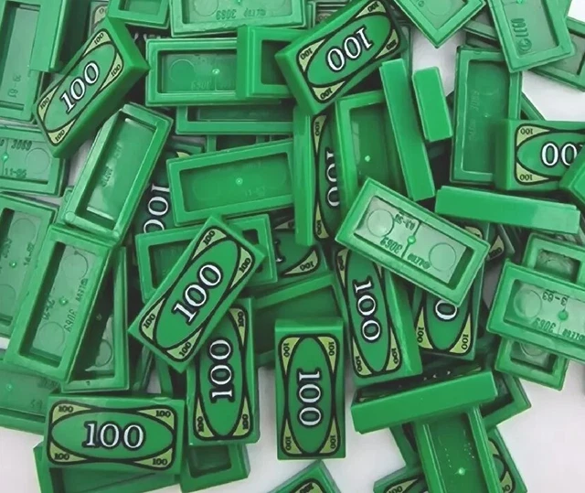 LEGO MONEY DOLLAR Bill $$$ Green Money Tile X20 Per Pack 3069 Px7 £4.49 ...