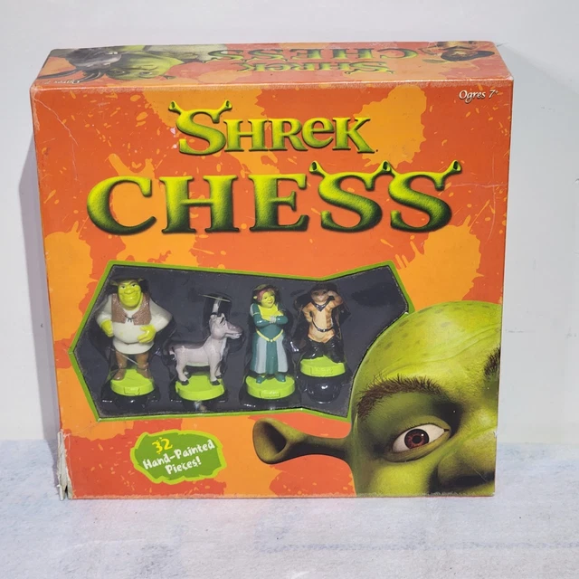 SHREK CHESS SET All 32 Pieces Complete Set With Board Free Shipping £41 ...