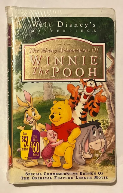 The Many Adventures Of Winnie The Pooh Vhs 1996 Clamshell Case New