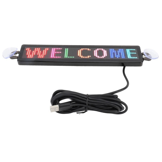 LED SCROLLING SIGN 12x72 Pixels 230x50mm APP Programmable LED Matr BLW ...