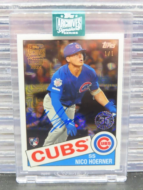 2024 TOPPS ARCHIVES Signature Series Nico Hoerner Rookie RC Auto #1/1 ...