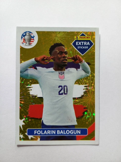 PANINI COPA AMERICA USA 2024 Extra Sticker Gold - Folarin Balogun ...