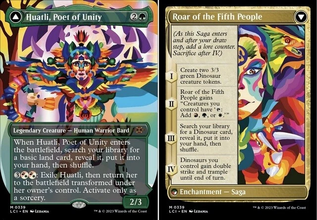 MTG - HUATLI, Poet of Unity // Roar of the Fifth People - Borderless ...