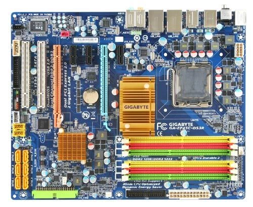 GIGABYTE GA-EP45C-DS3 LGA 775 Dual Core DDR2/DDR3 ATX Motherboard CPU ...
