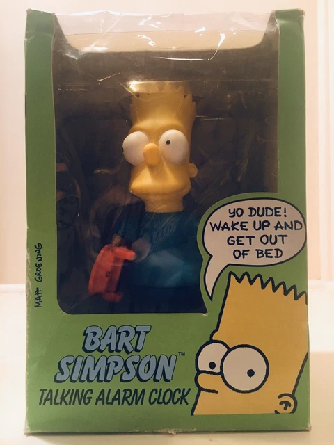RARE VINTAGE WESCO Bart Simpson Talking Alarm Clock NIB 1991 / 1997 in ...