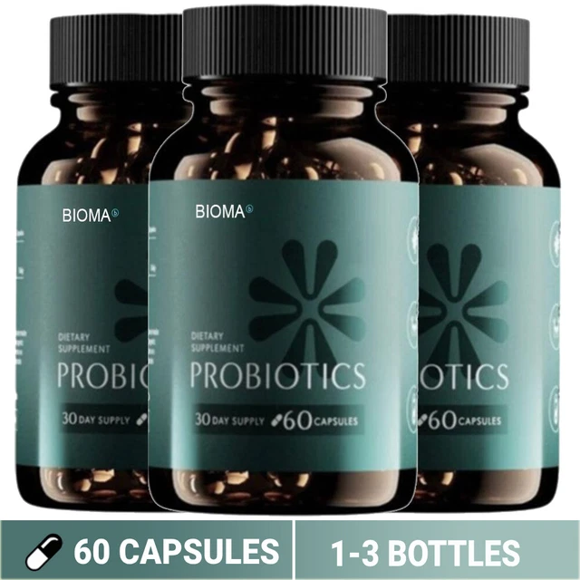BIOMA PROBIOTICS FOR Digestive Health 3-in-1 Gut Health Formula 60 ...