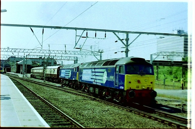 35MM RAILWAY COLOUR Negative Class 47 501 and 47 832 at Crewe £1.75 ...