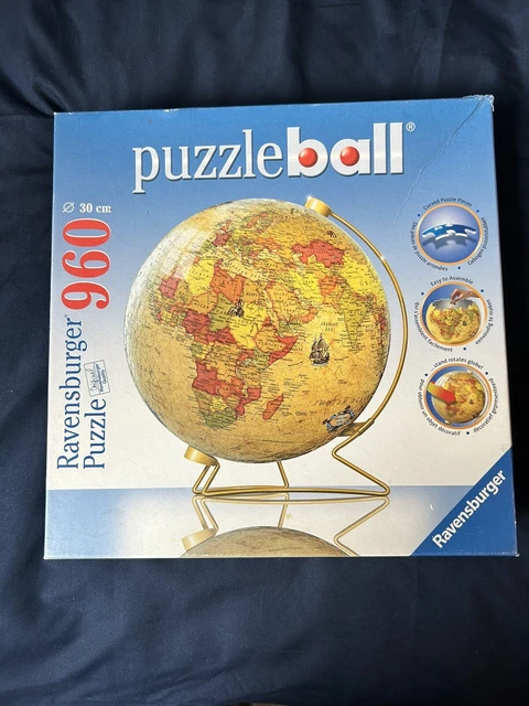 RAVENSBURGER PUZZLEBALL WORLD Map 960 Piece Jigsaw Puzzle 3D - 100% ...