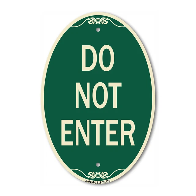 DESIGNER SIGN PARKING Lot Sign Do Not Enter 12" x 18" Metal Sign £35.82 ...