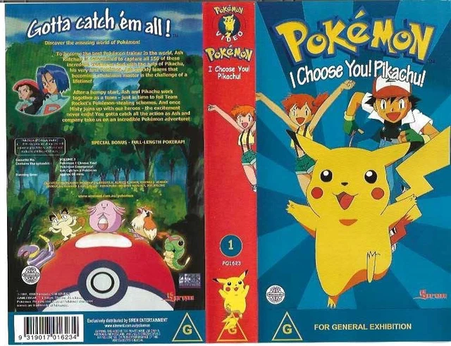 POKEMON 1- I Choose You Pikachu Vhs Video Pal A Rare Find $19.99 ...