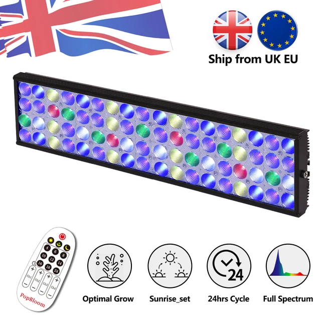 POPBLOOM TIMER CONTROL Marine LED Lighting Aquarium Fish Tank Marine ...