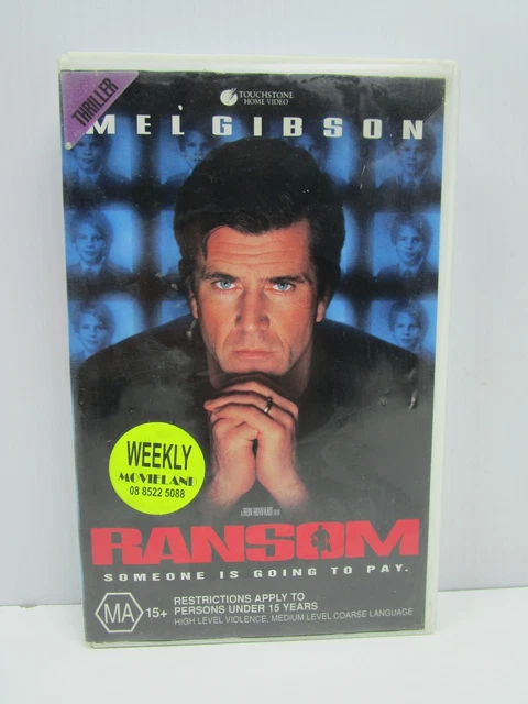 RANSOM, MEL GIBSON, VHS Tape, Vintage Video, Movie, MA15+, 1996 $18.85 ...