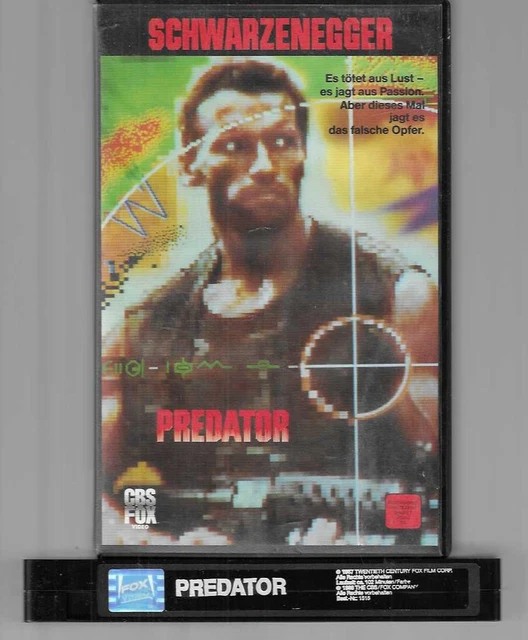 CBS FOX VIDEO Arnold Schwarzenegger PREDATOR VHS Rarität FSK 18 EUR 39 ...