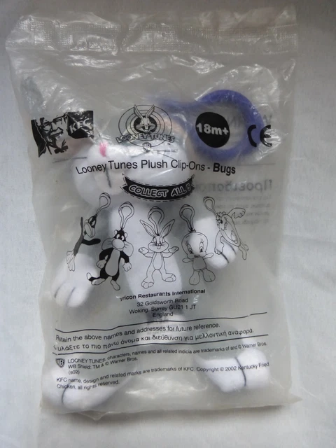 BUGS BUNNY KFC Plush Clip-on Soft Toy WB Looney Tunes Sealed In Bag. £4 ...