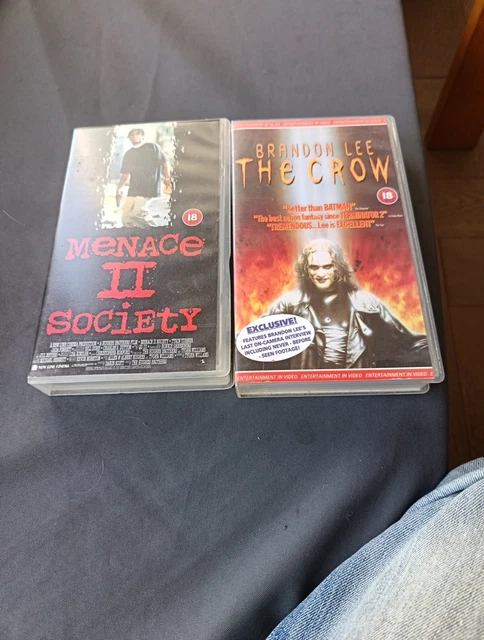 2 X CLASSIC VHS Tapes! Menace II Society & The Crow. Both In Lovely ...