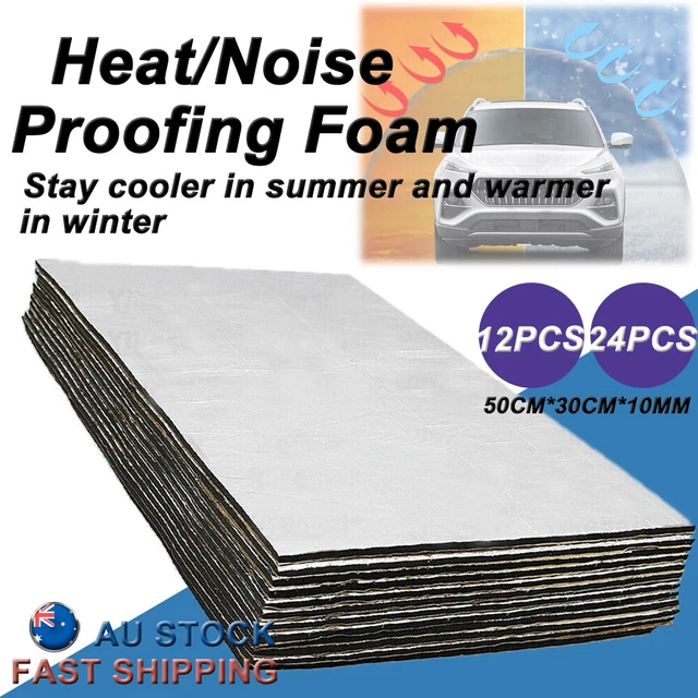 12/24 PCS SOUND Deadener Heat Proof Insulation Noise Proofing Foam Auto ...